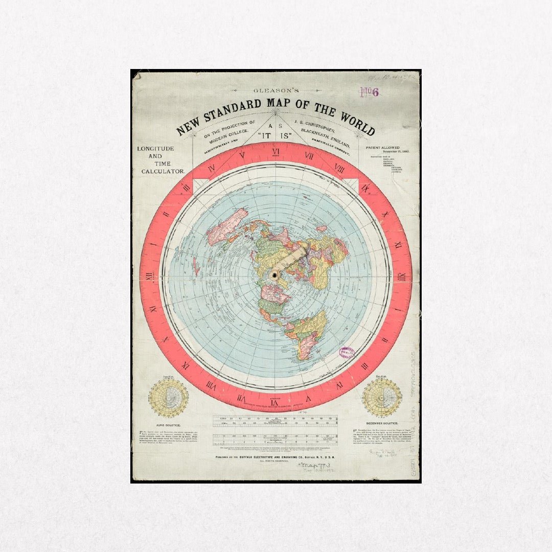 World Map - Flat Earth 1892 – El Cartel